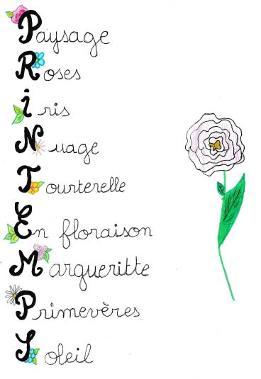 Ecole à la maison: les défis de la maitresse! Ecrire un acrostiche ...